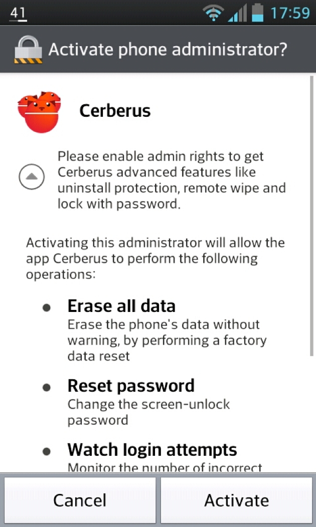 Cerberus, A Reliable Android Security App - Android Reviews | How To Guides