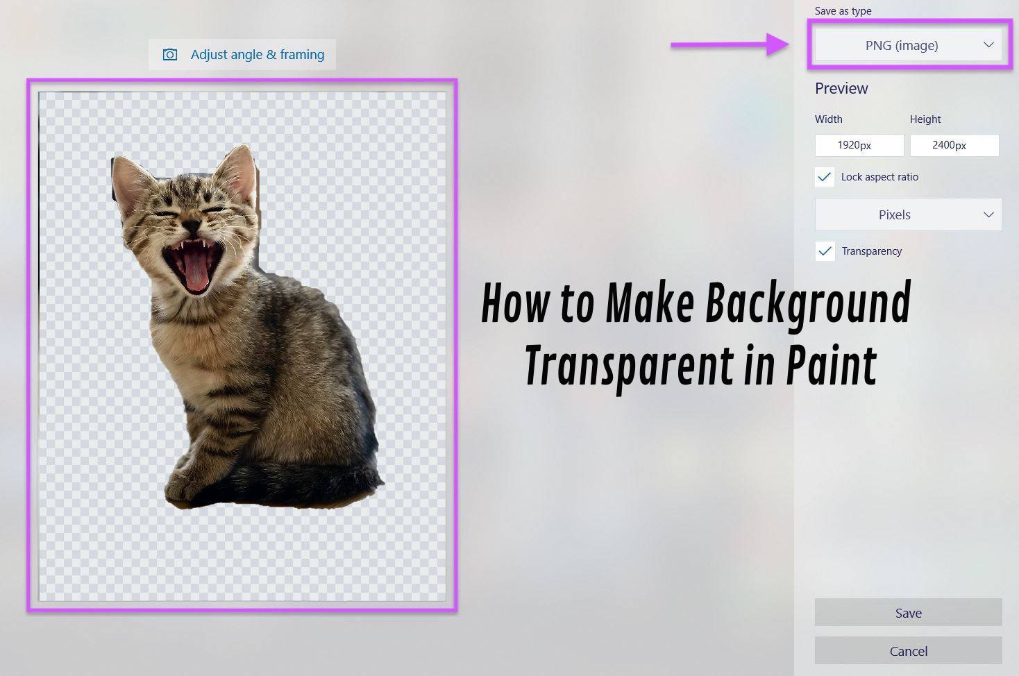 How to Make Background Transparent in Paint